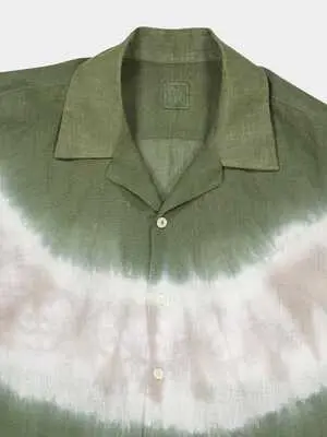 120% Lino Military Tie-dye Linen Shirt