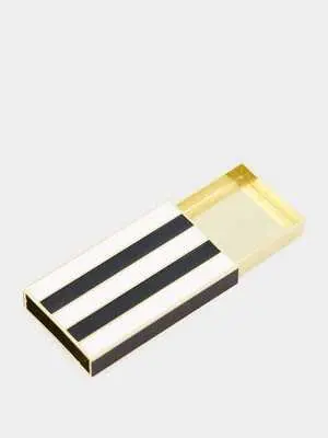 AMI Paris De Coeur Striped Box