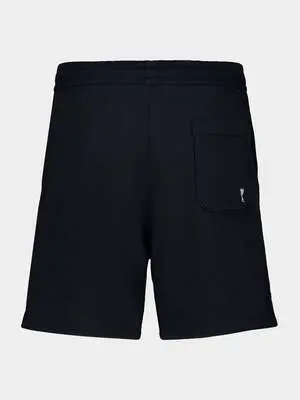 AMI Paris De Coeur Cotton Shorts - Black