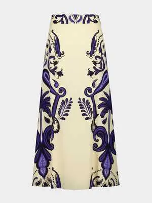 Johanna Ortiz Printed Silk Crêpe De Chine Skirt - Multicolour