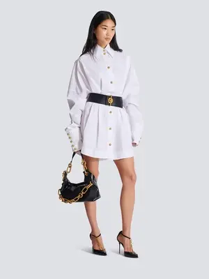 Balmain Poplin Shirt Dress - White