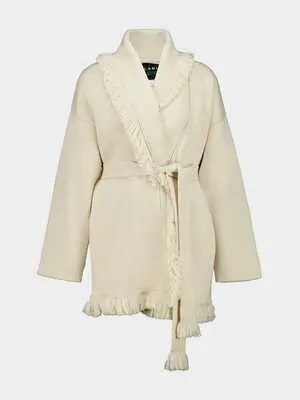 Alanui Cashmere-cotton Fringed Cardigan