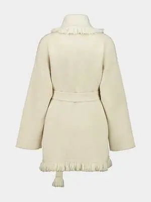Alanui Cashmere-cotton Fringed Cardigan