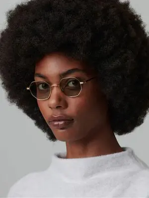 AHLEM Gaillon Octagon Sunglasses - Beige
