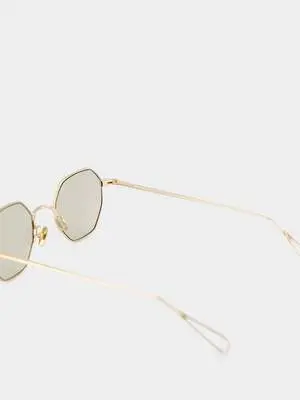 AHLEM Gaillon Octagon Sunglasses - Beige