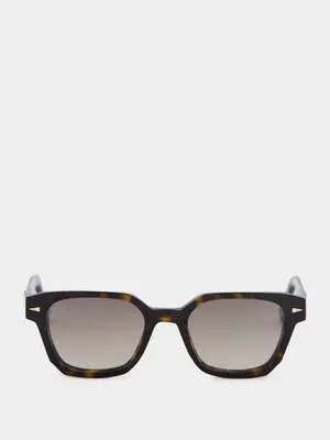 AHLEM Saint-georges Sunglasses In Dark Turtle And Rain Gradient - Brown