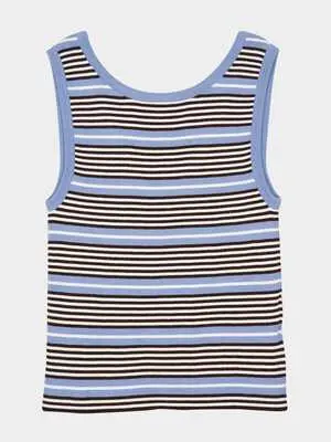 Prada Striped Cotton Knit Tank Top - Multicolour
