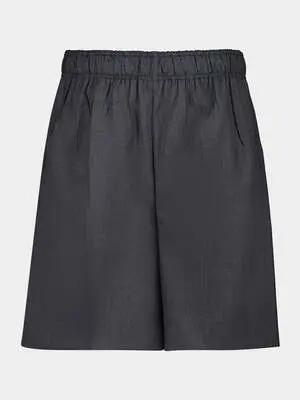 Prada Ardesia Superfine Virgin Wool Shorts - Grey