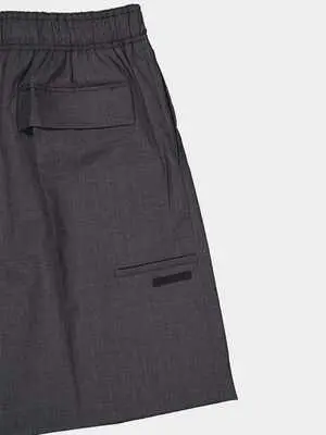 Prada Ardesia Superfine Virgin Wool Shorts - Grey