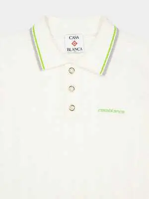 Casablanca Tennis Bouclé Cotton Polo Shirt