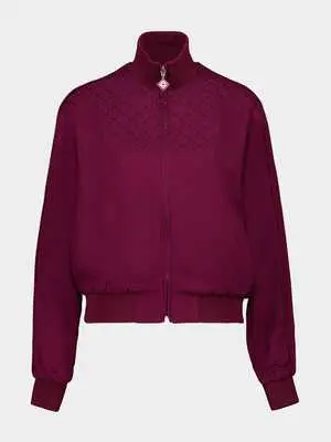 Casablanca Monogram Track Jacket - Burgundy