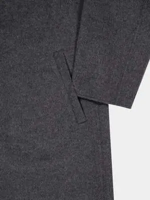 AMI Paris Wool-cashmere Blend Four-button Coat - Grey
