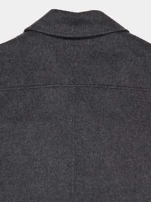 AMI Paris Wool-cashmere Blend Four-button Coat - Grey