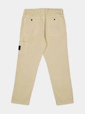 Stone Island Organic Panama Cotton Trousers - Beige