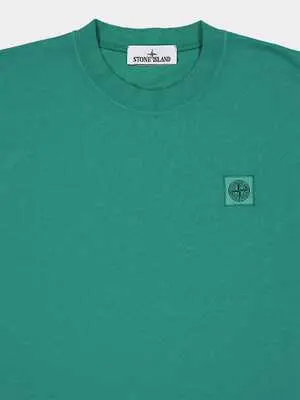 Stone Island Malachite Combed Organic Cotton Jersey T-shirt - Green