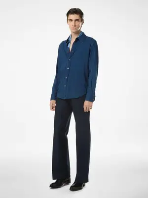 TOM FORD Midnight Cotton Indigo Shirt - Blue