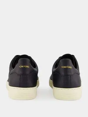 TOM FORD Grain Leather Warwick Sneaker - Black