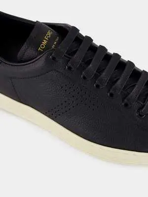 TOM FORD Grain Leather Warwick Sneaker - Black