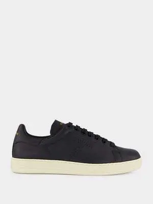 TOM FORD Grain Leather Warwick Sneaker - Black