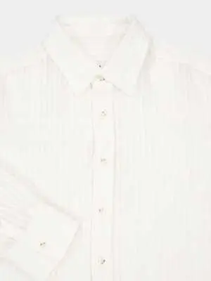 Commas Sheer Striped Linen Shirt