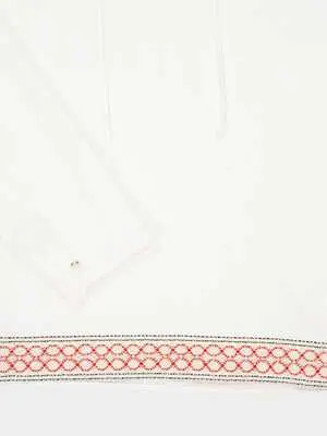 Commas Tie Crochet Trim Linen Shirt