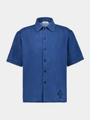 Commas Denim Shirt Woven Stripe Boxy