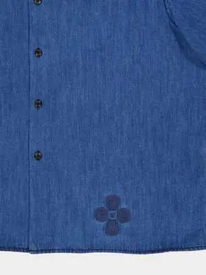 Commas Denim Shirt Woven Stripe Boxy