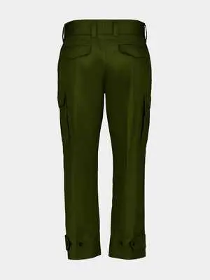 Alexander McQueen Cotton Gabardine Cargo Trousers
