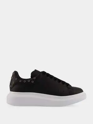 Alexander McQueen Oversized Leather Sneakers - Black