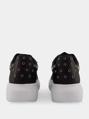 Alexander McQueen Oversized Leather Sneakers - Black
