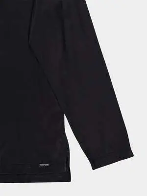 TOM FORD Silk Henley Pyjama Top - Black
