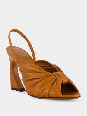 Fendi Arco Nappa Slingback Heels