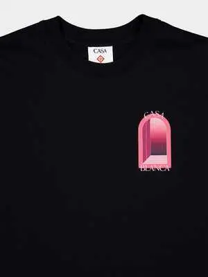 Casablanca Black Arches Organic Cotton T-shirt - Multicolour