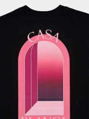 Casablanca Black Arches Organic Cotton T-shirt - Multicolour