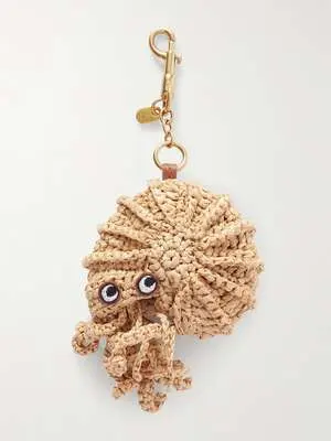 ANYA HINDMARCH Hermit Crab Raffia Bag Charm - Neutral