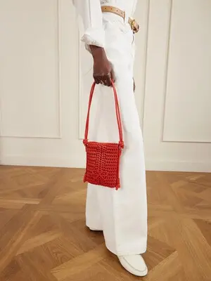 ANYA HINDMARCH Neeson Woven Leather Shoulder Bag