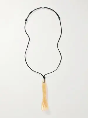 LEMAIRE Gua Sha Aragonite Cord Necklace - Cream