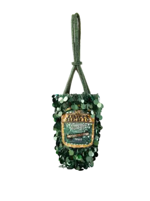 ANYA HINDMARCH Filippo Berio Mini Embellished Bucket Bag - Green