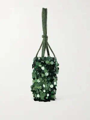 ANYA HINDMARCH Filippo Berio Mini Embellished Bucket Bag - Green