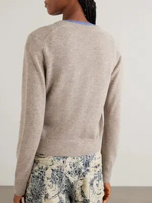 Acne Studios Appliquéd Wool-blend Cardigan - Neutrals