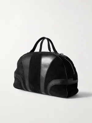 Dries Van Noten Leather-trimmed Suede Duffle Bag