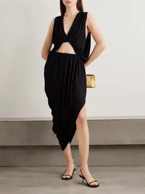 ESSE STUDIOS Solina Draped Maxi Skirt - Black