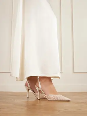 DANIELLE FRANKEL Archer Embellished Slingback Pumps
