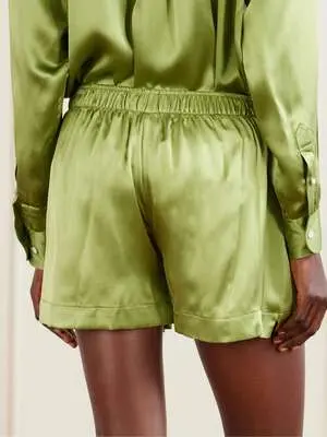 Comme Si Silk-charmeuse Shorts