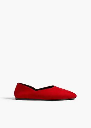 Khaite Jane Suede Flats