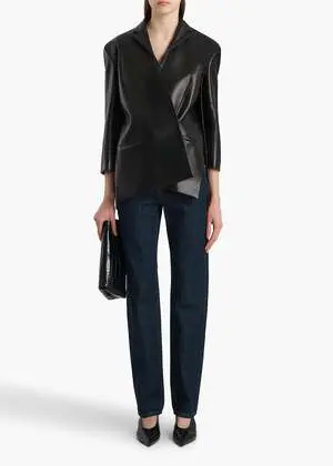 Khaite Palto Leather Jacket