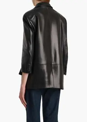 Khaite Palto Leather Jacket