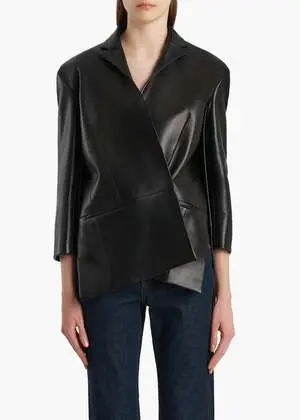 Khaite Palto Leather Jacket