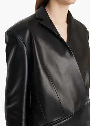 Khaite Palto Leather Jacket