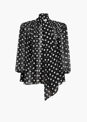 Khaite Vali Top - Medium Dot Black